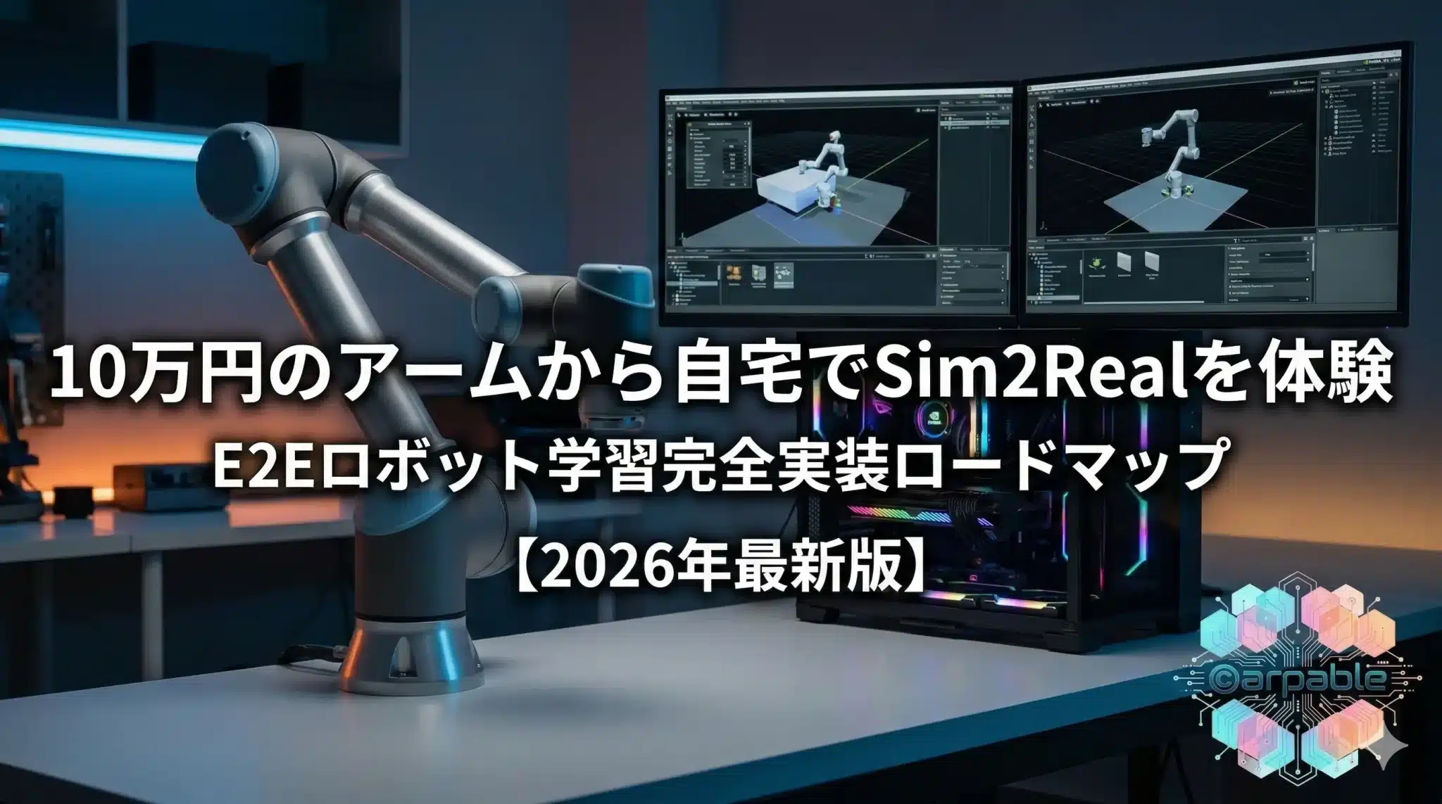 10万円のアームから自宅でSim2Realを体験する：AIロボットの制作実装ロードマップ【2026年版】